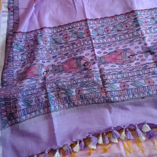 Rajputra Association of North America. Bihar Hand Painted Dupattas